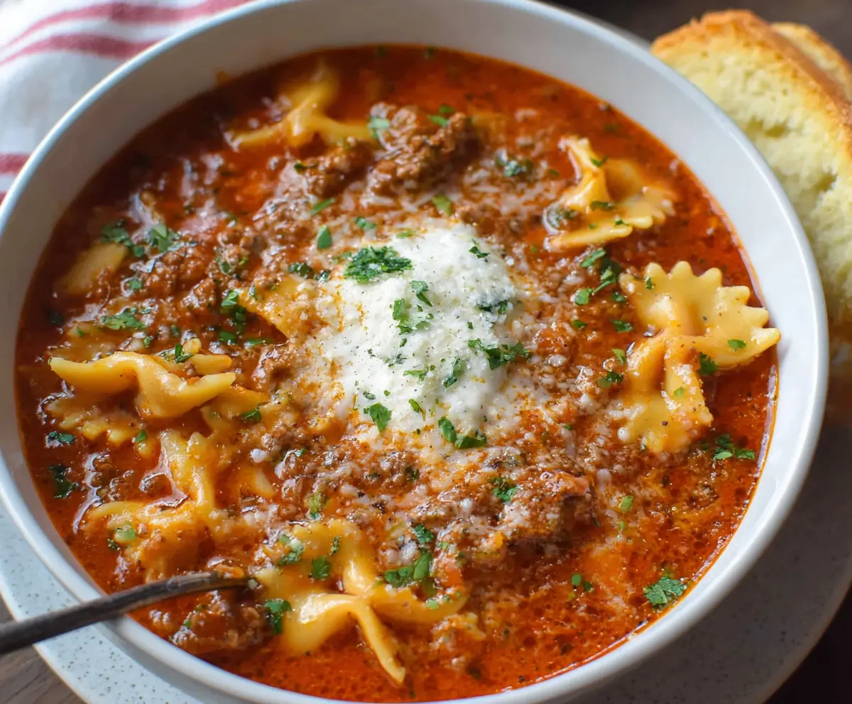 lasagna soup recipe - Eat With Vera